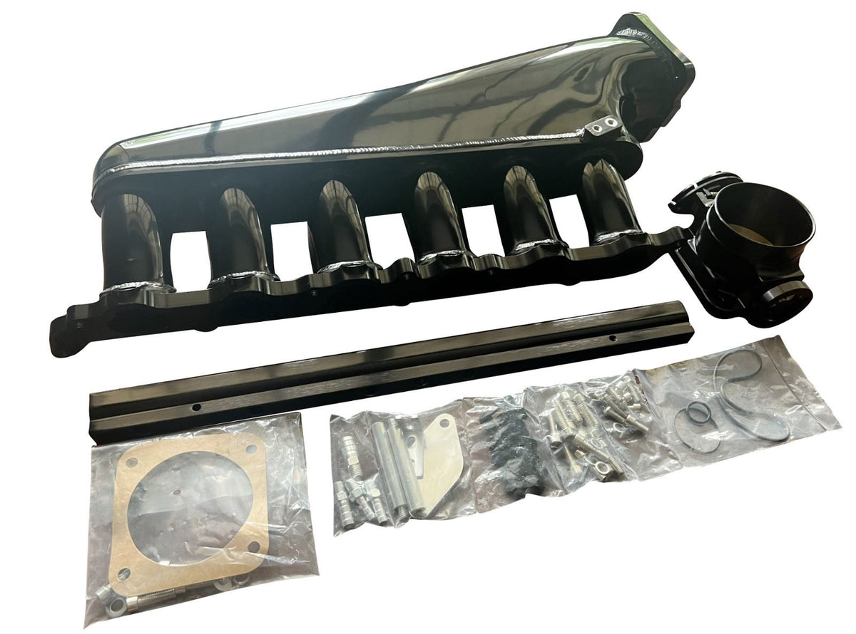 2JZ-GTE Billet Intake Manifold Fuel Rail Throttle Body 90mm TB Supra 2 ...