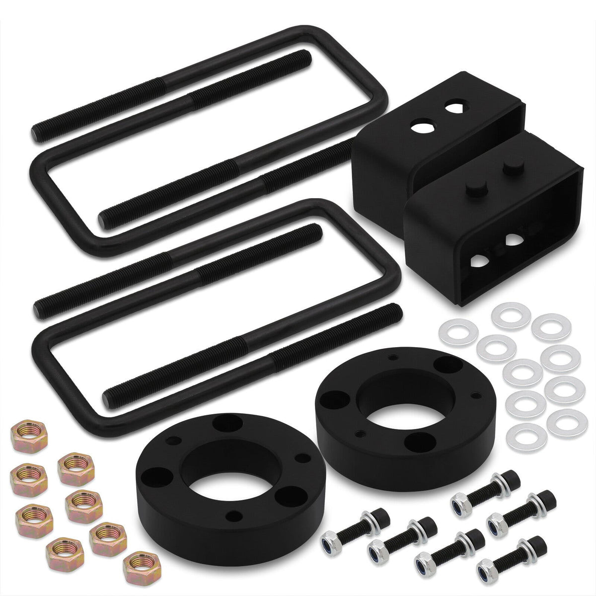 Ford F150 2004-2020 2.5" Front and 1.5" Rear Leveling Lift Kit Black ...