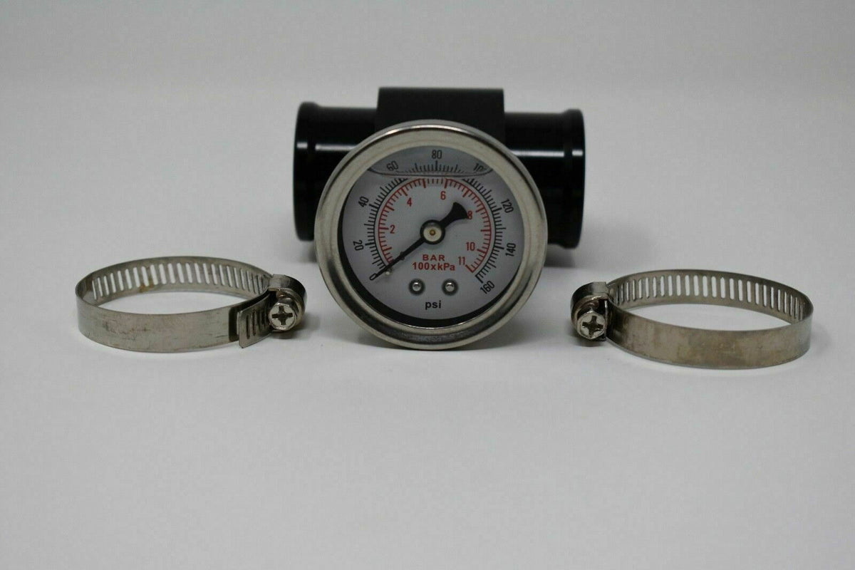Water Hose Coolant Temperature Sensor Hose Adapter W/ Pressure Gauge 2 ...